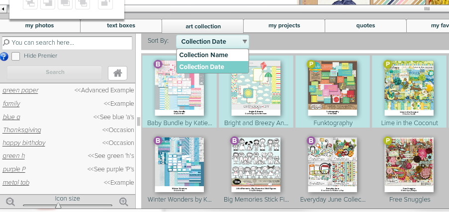 Sort Art Collections – Heritage Makers; a Youngevity Brand